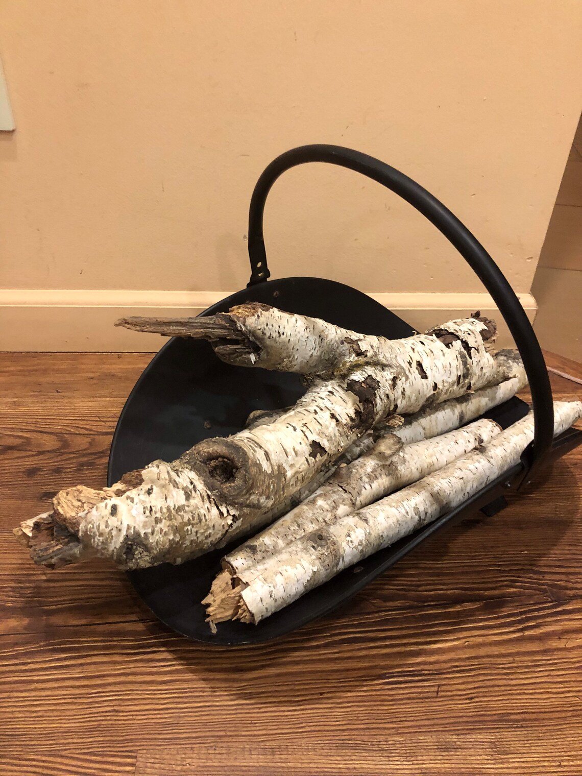 Vintage Black Metal Firewood Holder Log Holder - Etsy