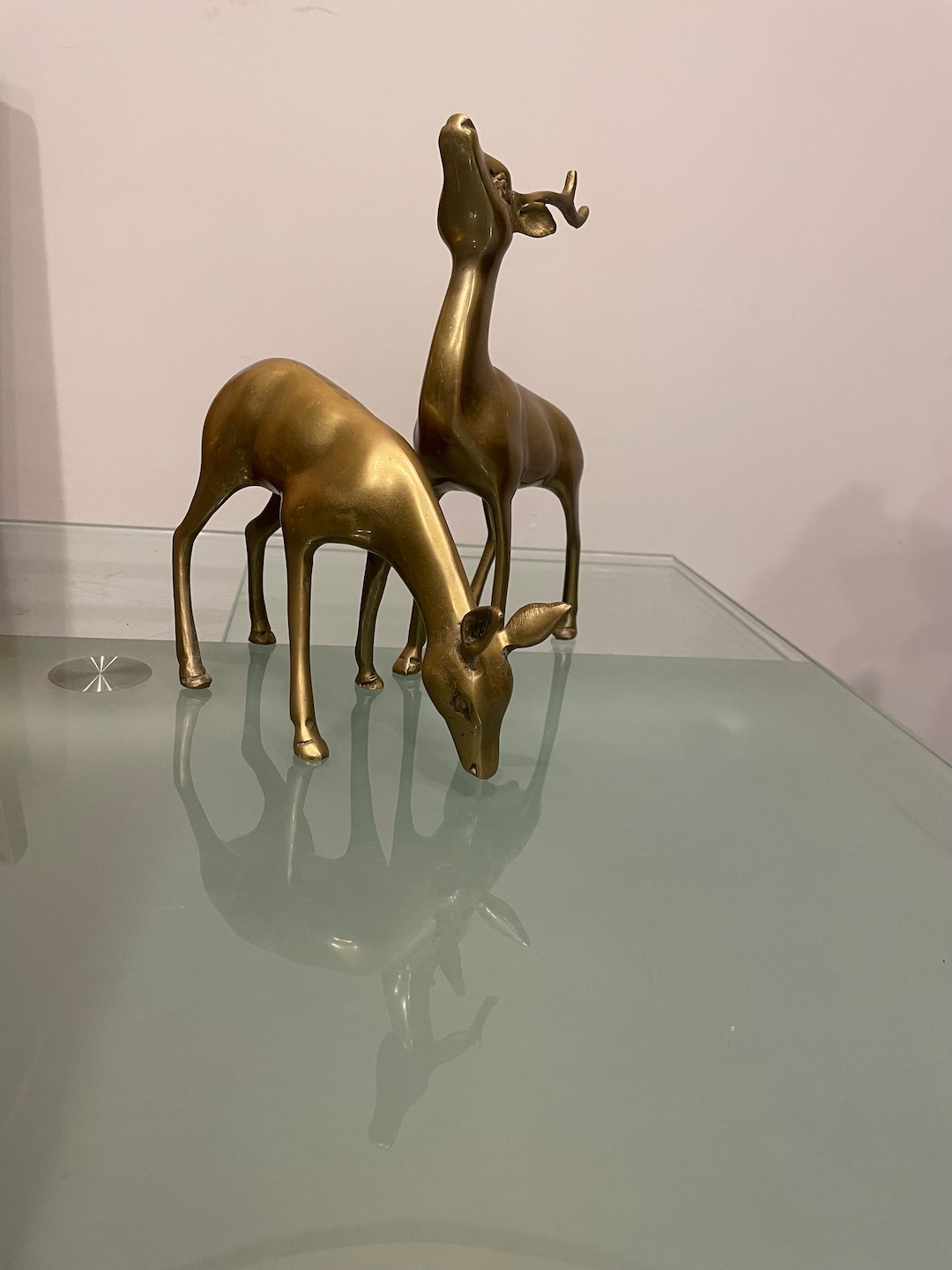 Vintage 1970’s Solid Brass Figurines ( Two Deer’s) - Etsy