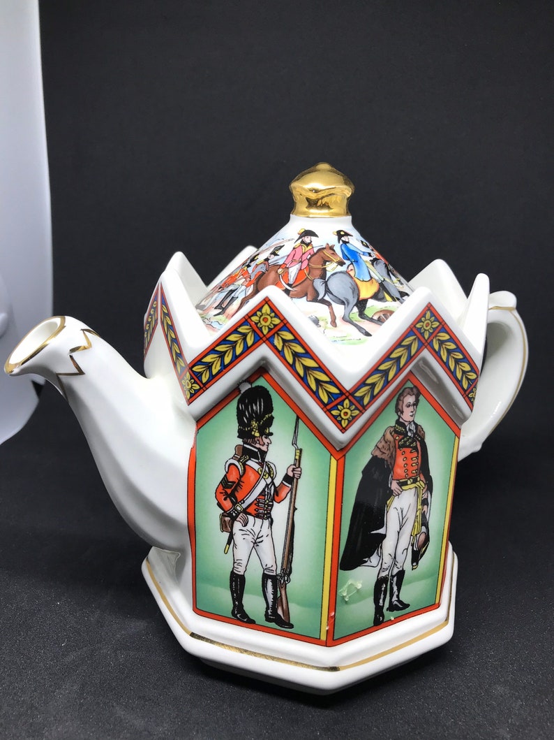 Vintage Sadler Porcelain Teapot – Battle of Waterloo Historical Series ...