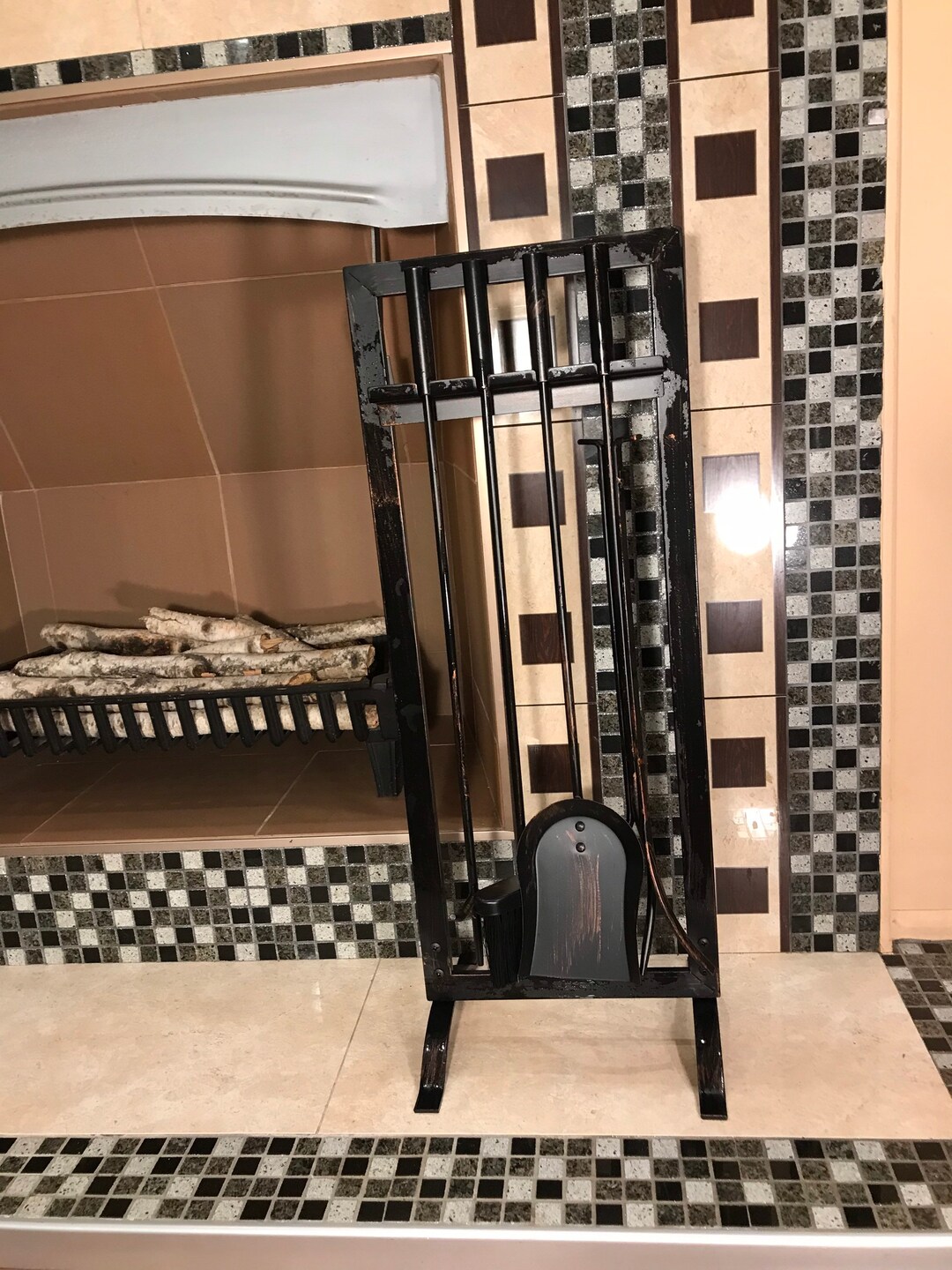 Modern Fireplace Tool Set - Etsy