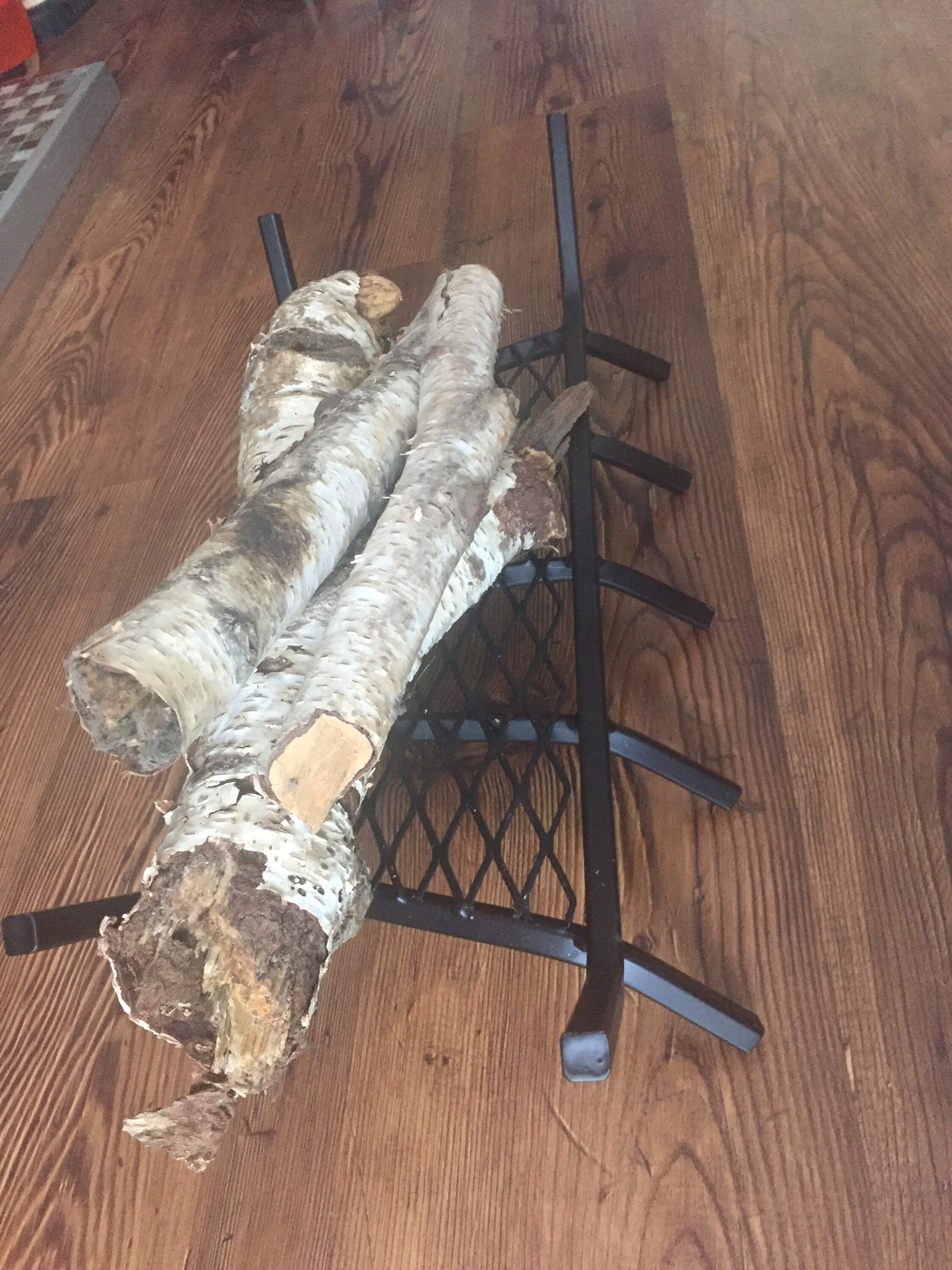 Fireplace Log Grate 24 In. Wide , Solid Steel Indoor Chimney , Small ...