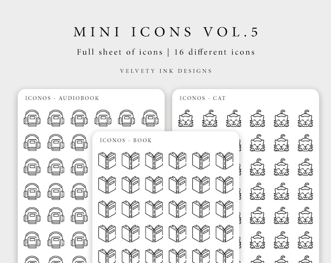 Single Mini Icons Stickers Sheet Vol.5 | Transparent Stickers for ...