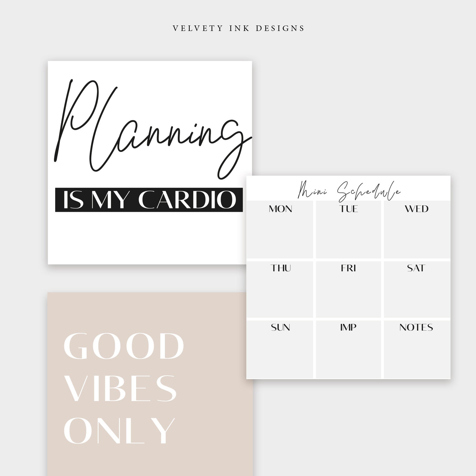 Printable Planner Cards Digital Planner Cards Memo Cards | Etsy