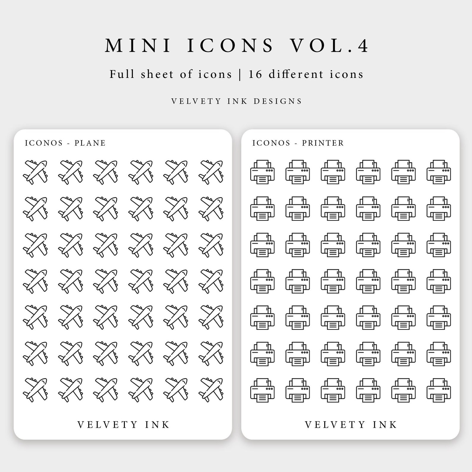 Single Mini Icons Stickers Vol.4 | Transparent Cute Mini Icon Stickers ...