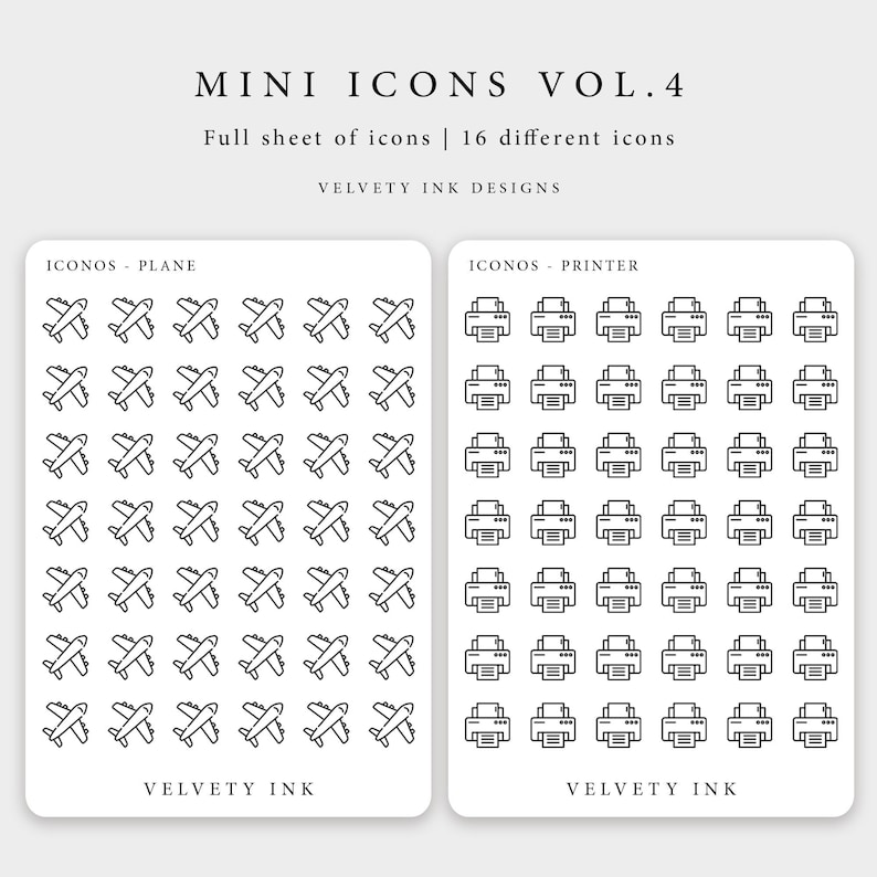 Single Mini Icons Stickers Vol.4 | Transparent Cute Mini Icon Stickers ...