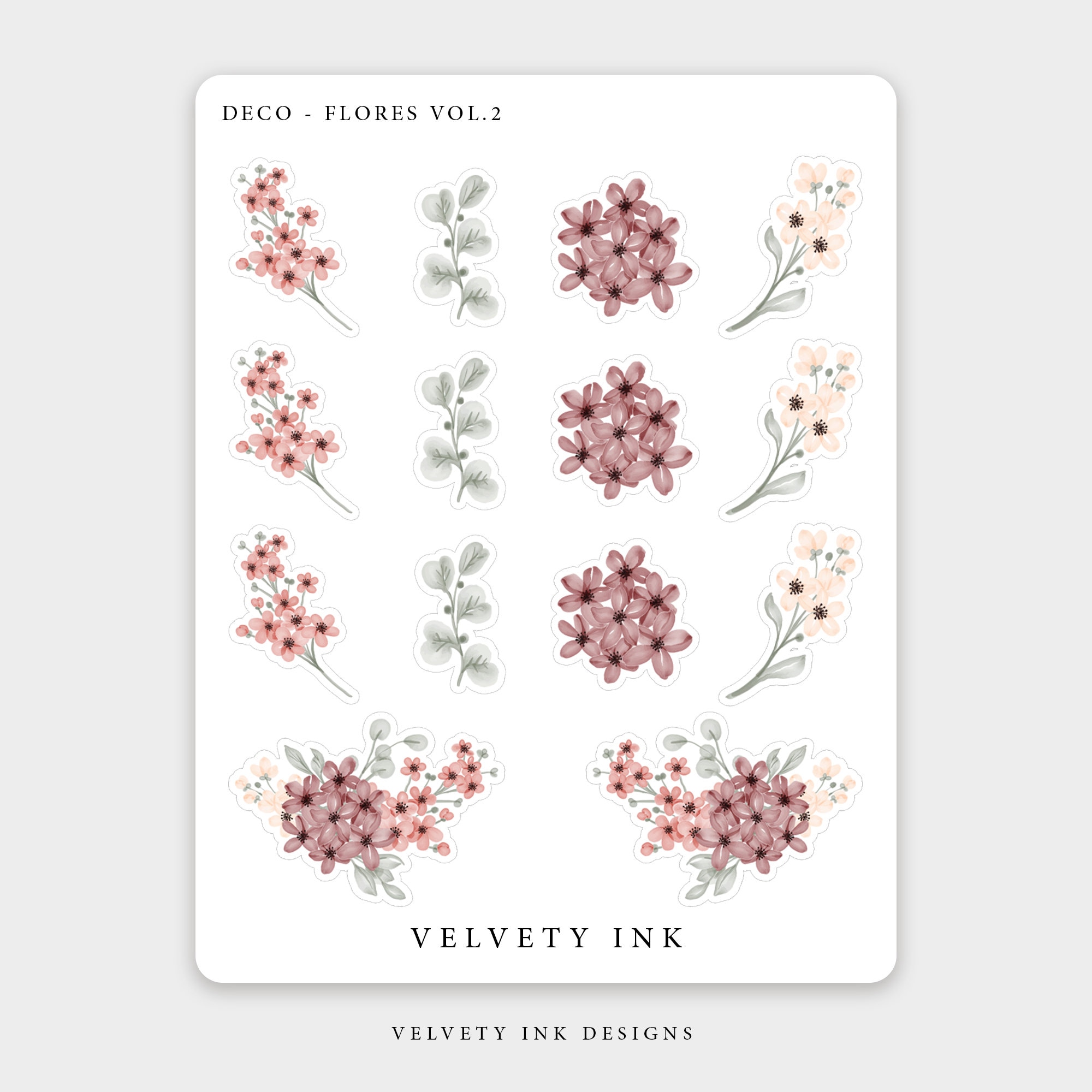 Flower Edition Deco Stickers Deco Stickers Flower Stickers - Etsy