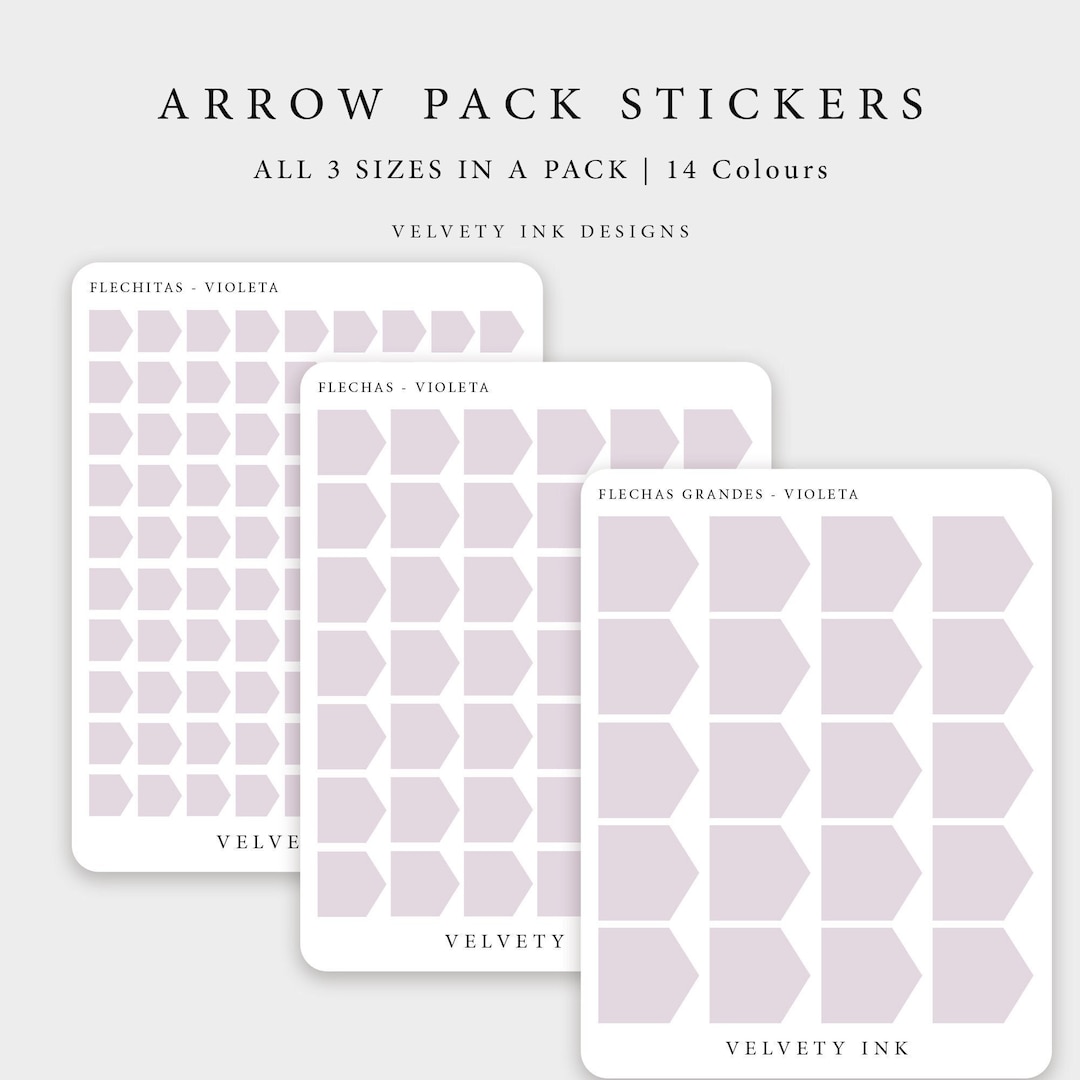 Arrow Stickers Bundle | Clear Arrows Sticker Pack, Minimal Planning ...