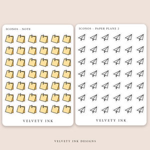 Single Colored Mini Icons Stickers Sheet Vol.3 Cute Icon Sticker in ...