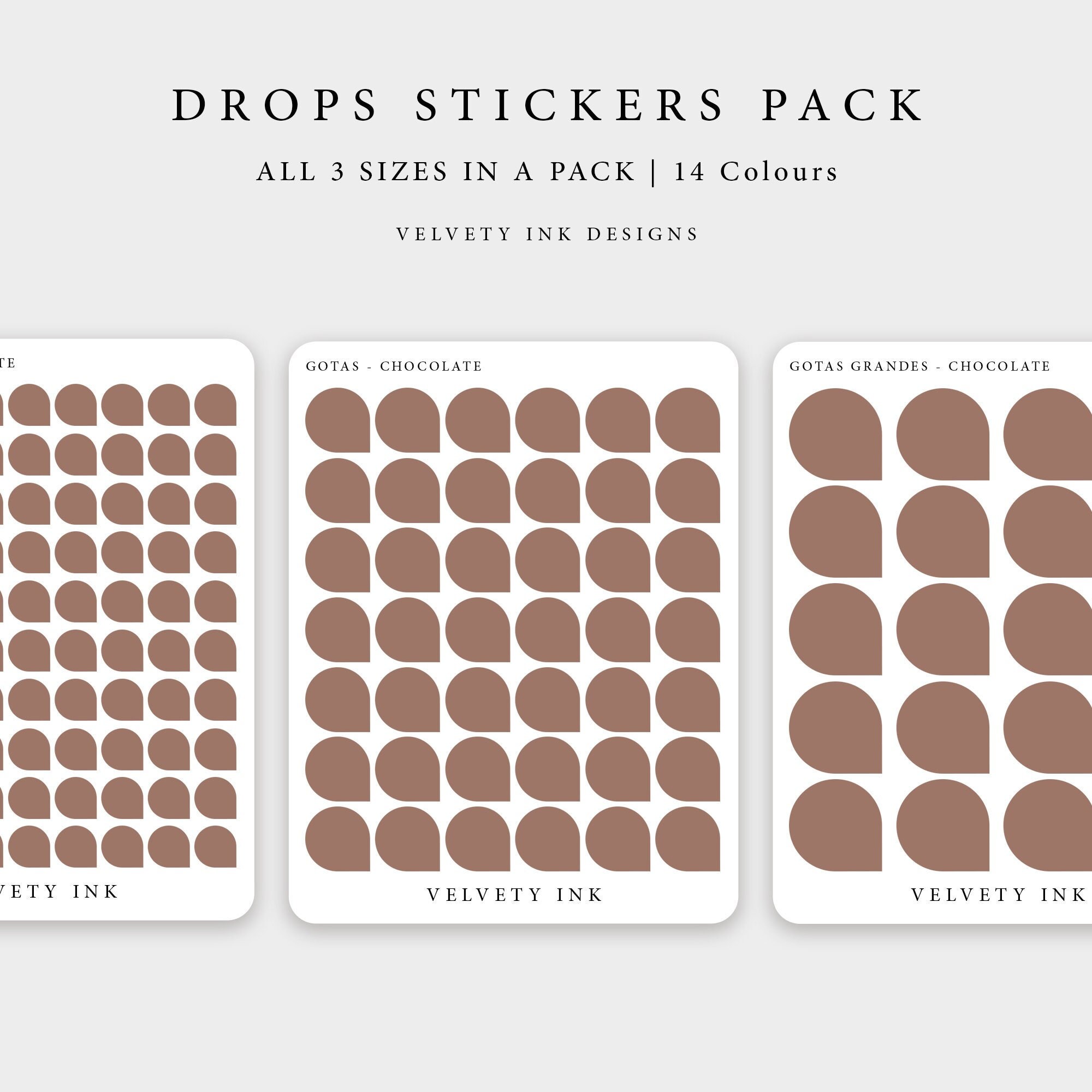 Drops Stickers Bundle Sticker Pack Transparent Stickers - Etsy