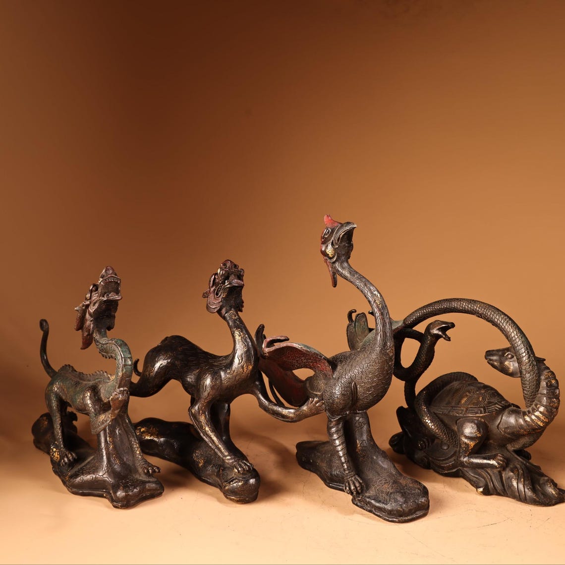 Exquisite Handcrafted Pure Copper High-relief Painted Statues of the ...