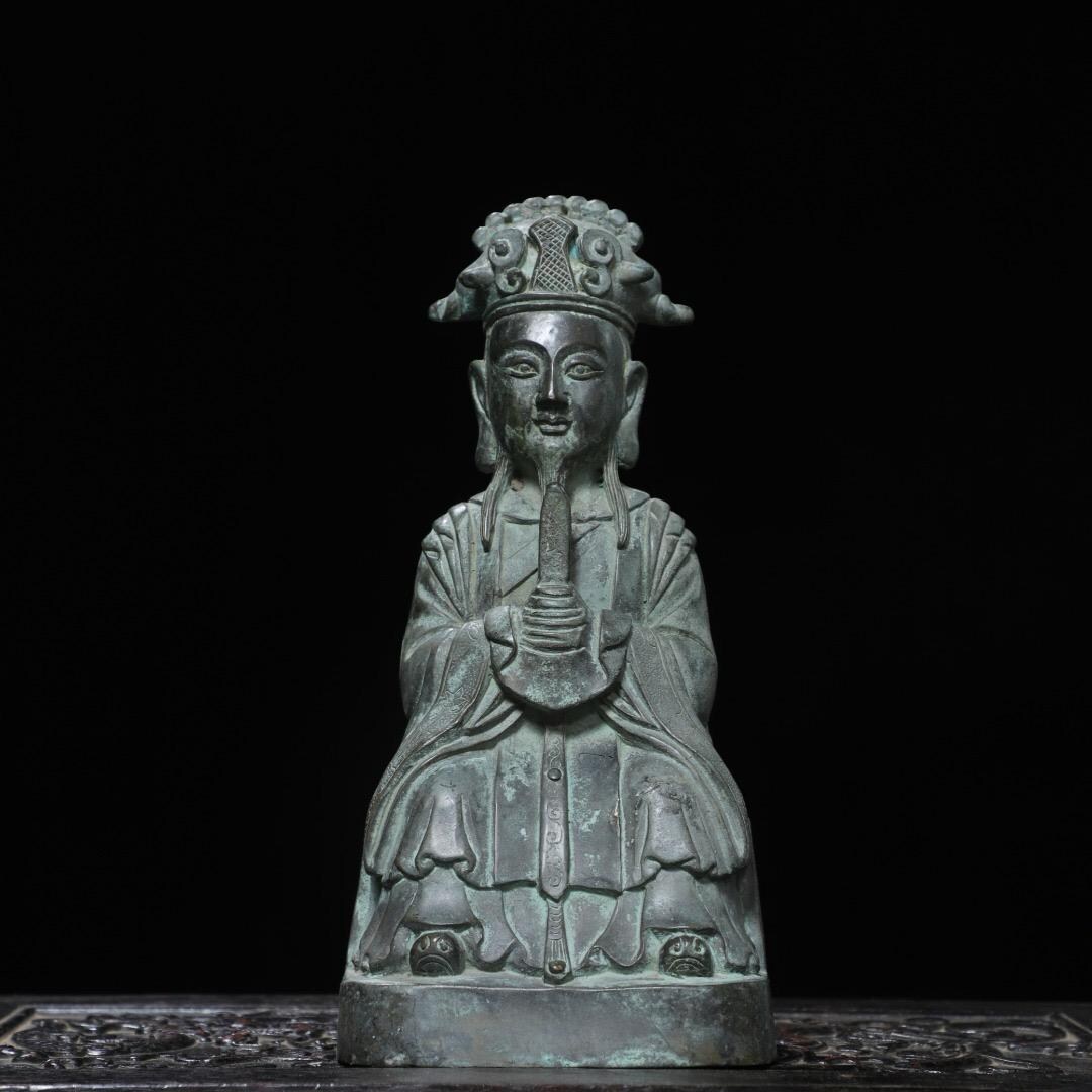 Exquisite and Rare Pure Bronze Civil Official Buddha Statue ...