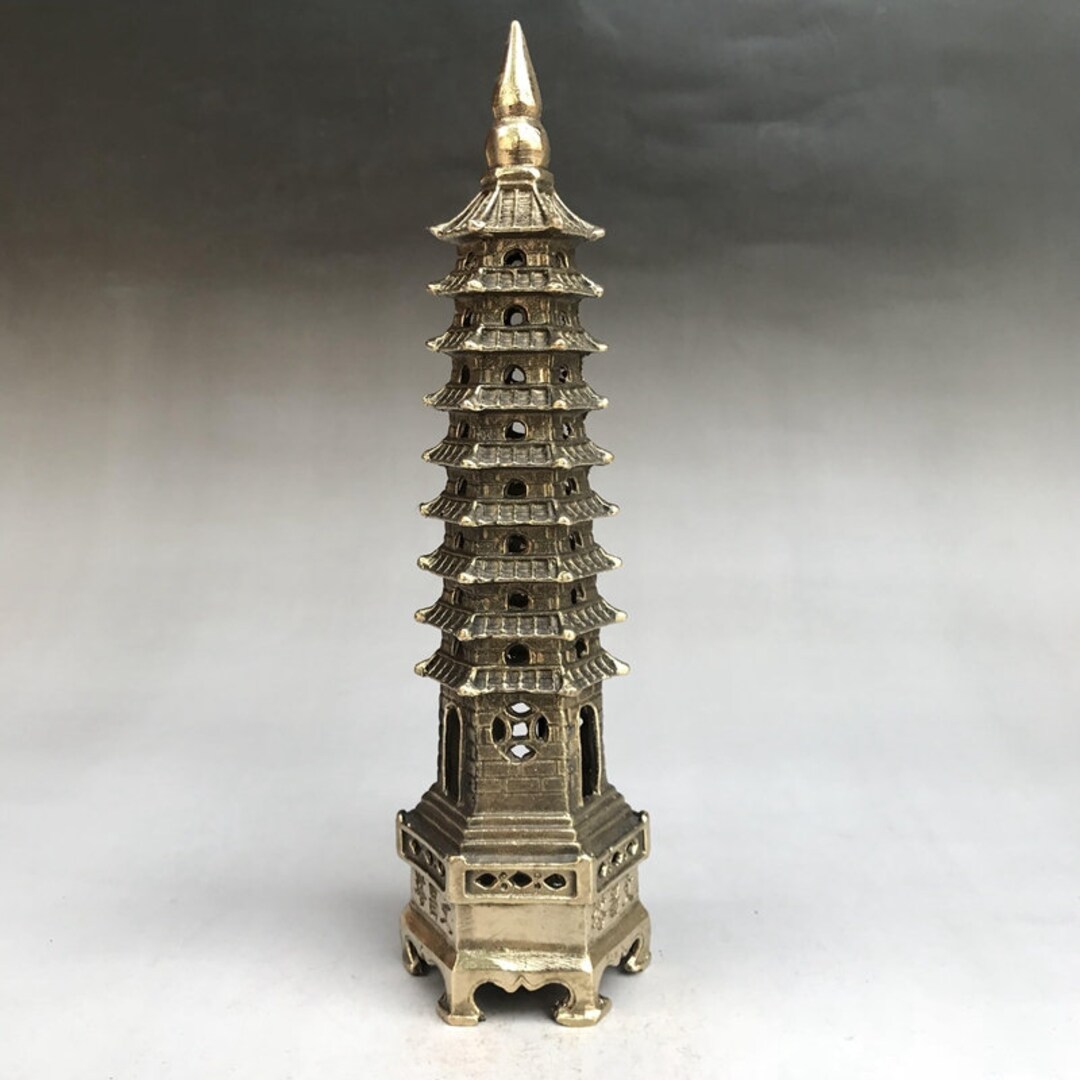 Ancient Chinese Bronze Statue of Hand-carved Pagoda - Etsy