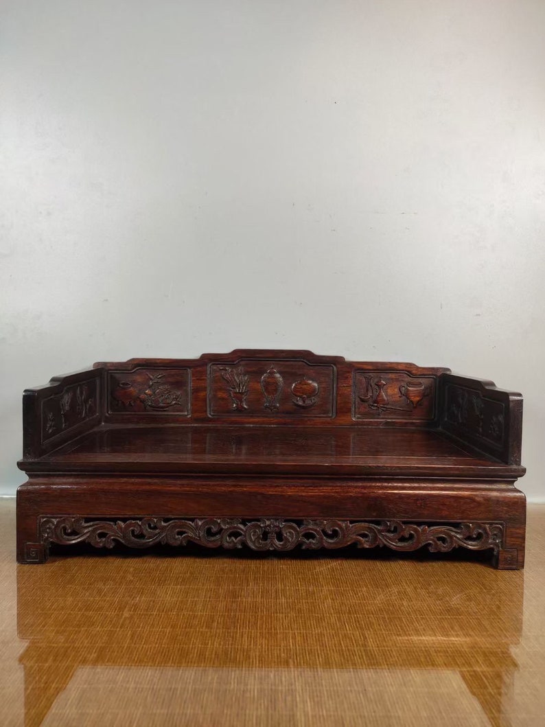 Chinese Antique Handmade Rosewood Arhat Bed Decoration - Etsy