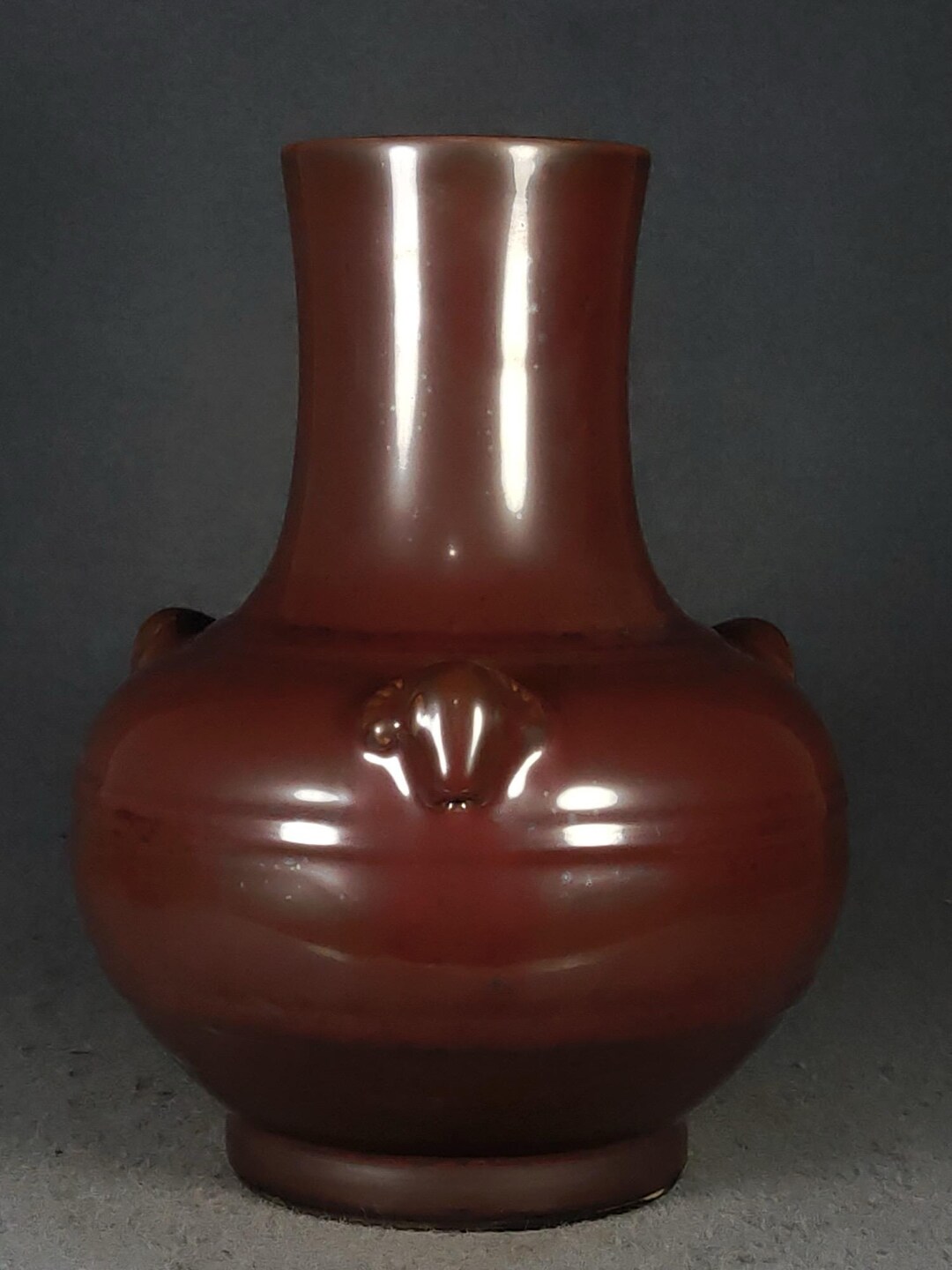 A Rare and Exquisite Chinese Antique Hand-painted Iron Red Glaze Kiln ...