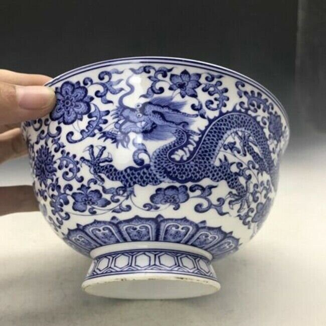 Chinese Antique Hand-made Ceramic Dragon Bowl Decorations, Exquisite ...