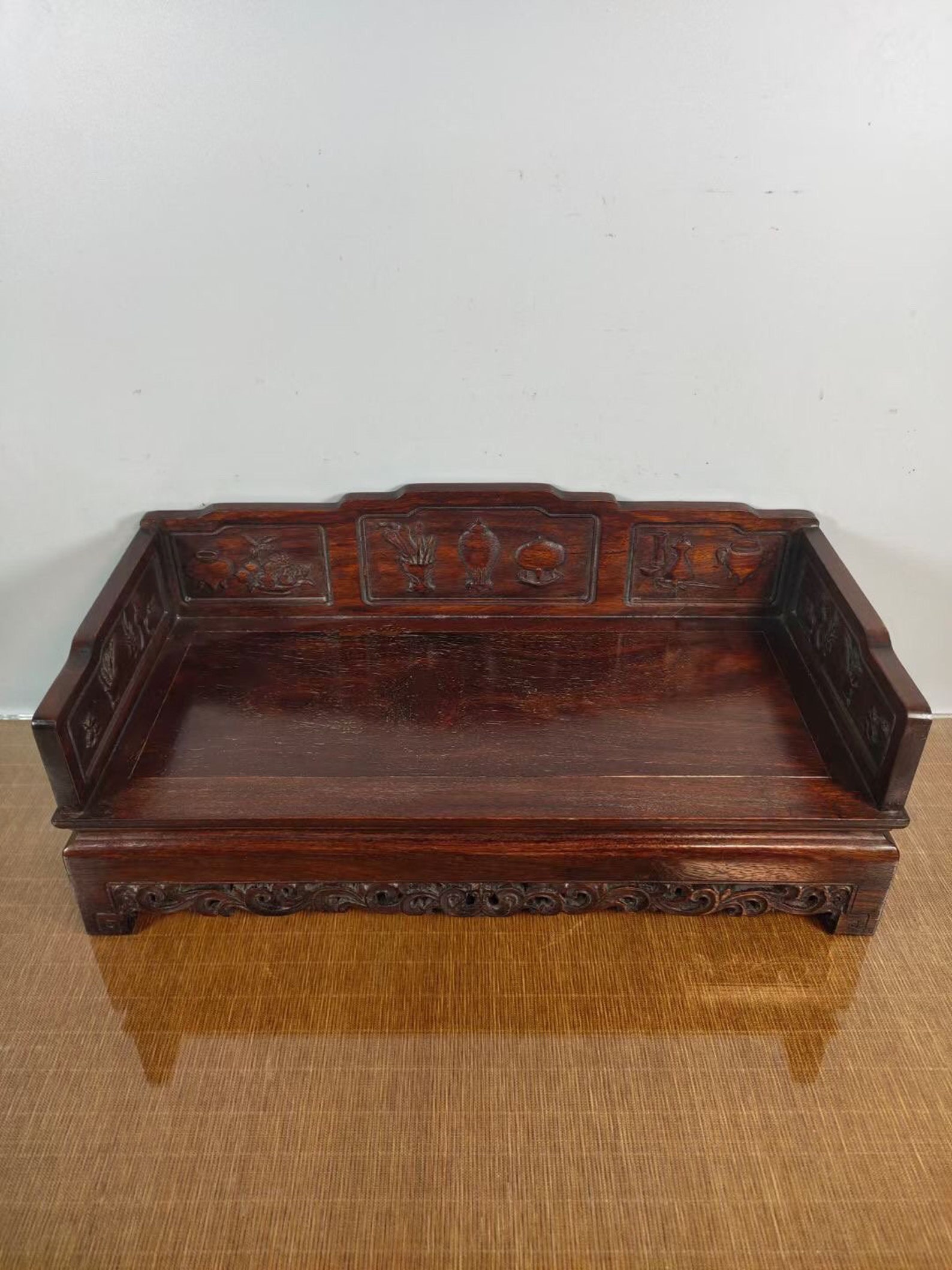 Chinese Antique Handmade Rosewood Arhat Bed Decoration - Etsy