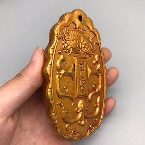 Chinese Antique Token Pure Copper Old Hand-carved - Etsy