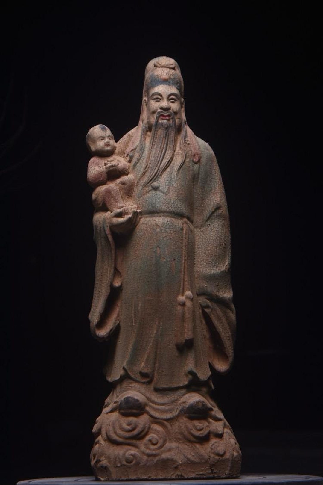 Chinese Antique Pure Hand-carved Large Exquisite Rare Wood Carving ...