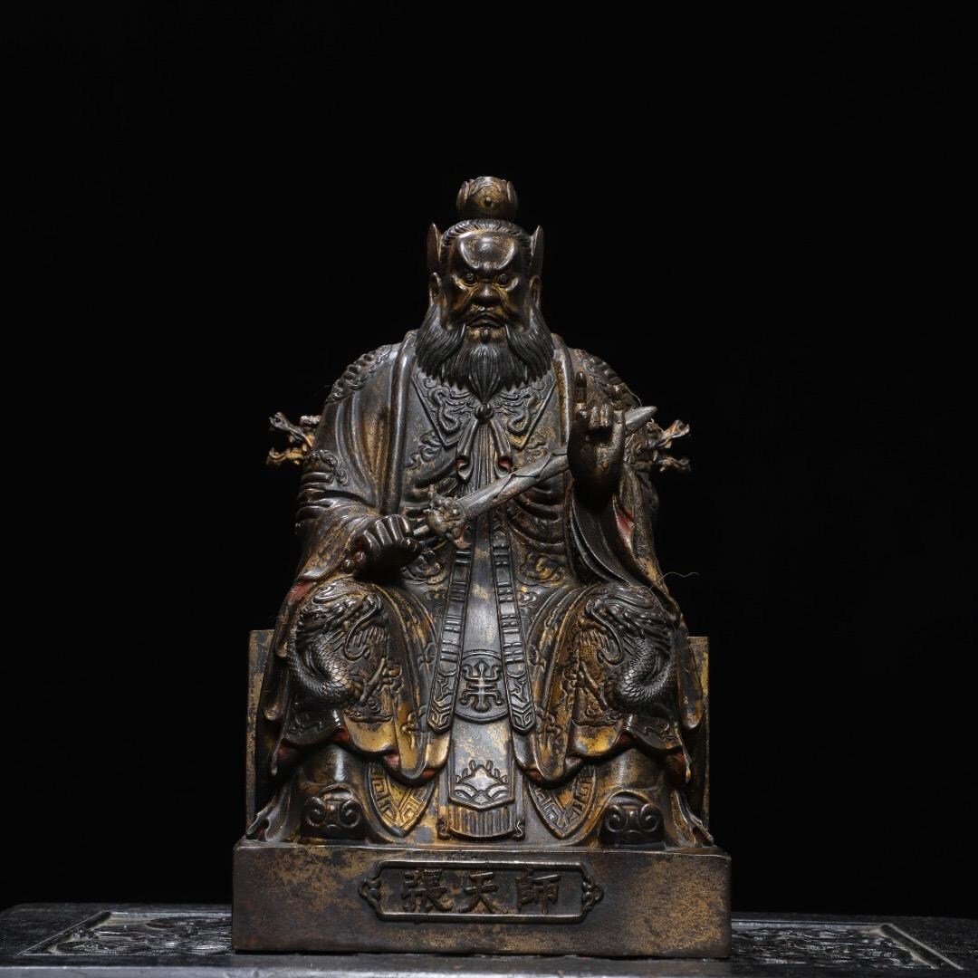 A Rare and Exquisite Handcrafted Chinese Antique Bronze Statue of Zhang ...