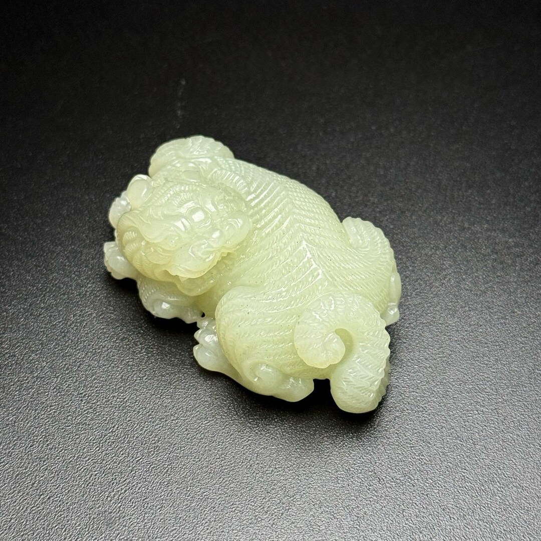 Exquisite and Rare Chinese White Jade Tiger Statue, Hand-carved From ...