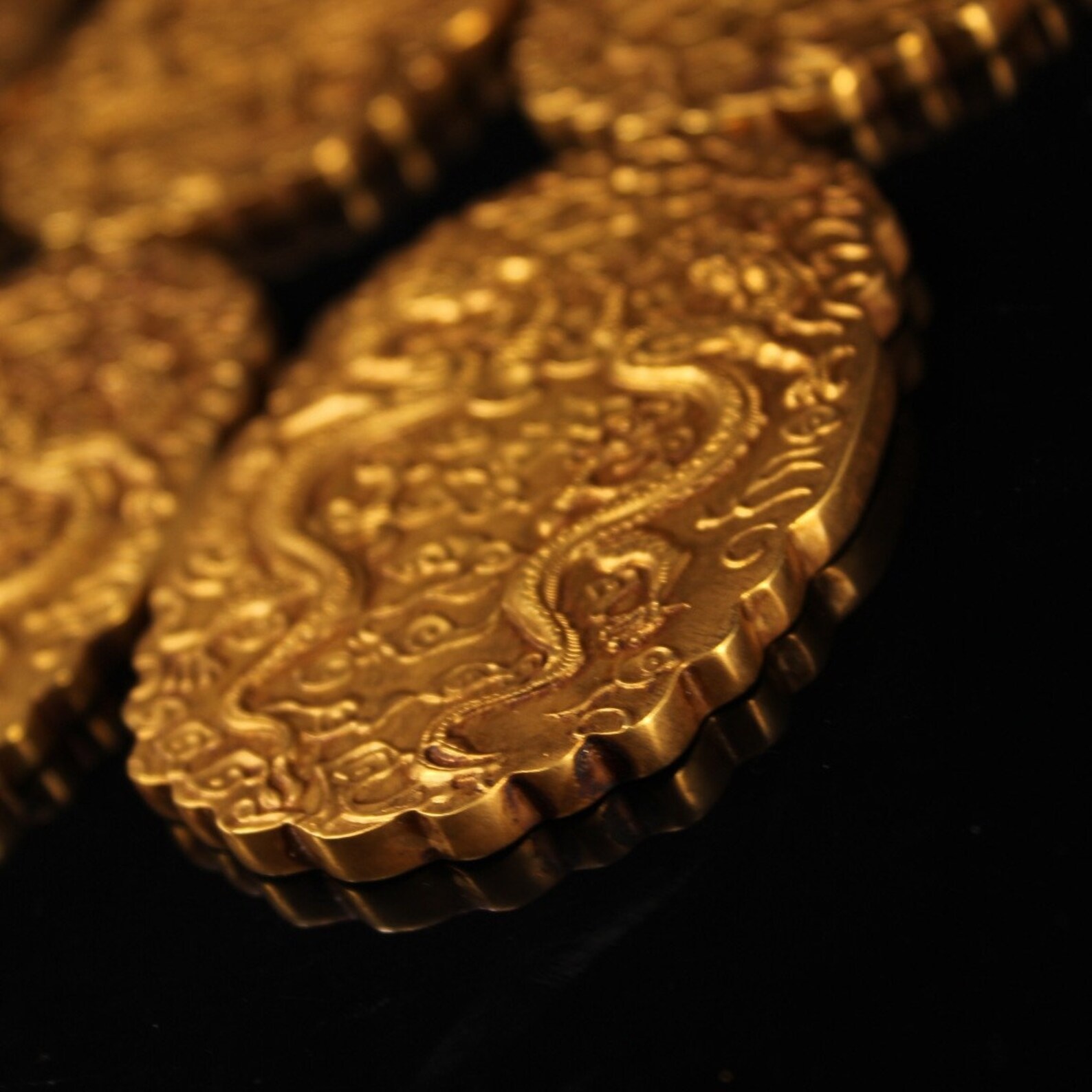 The gold-plated token of the ancient Chinese court hand-made | Etsy