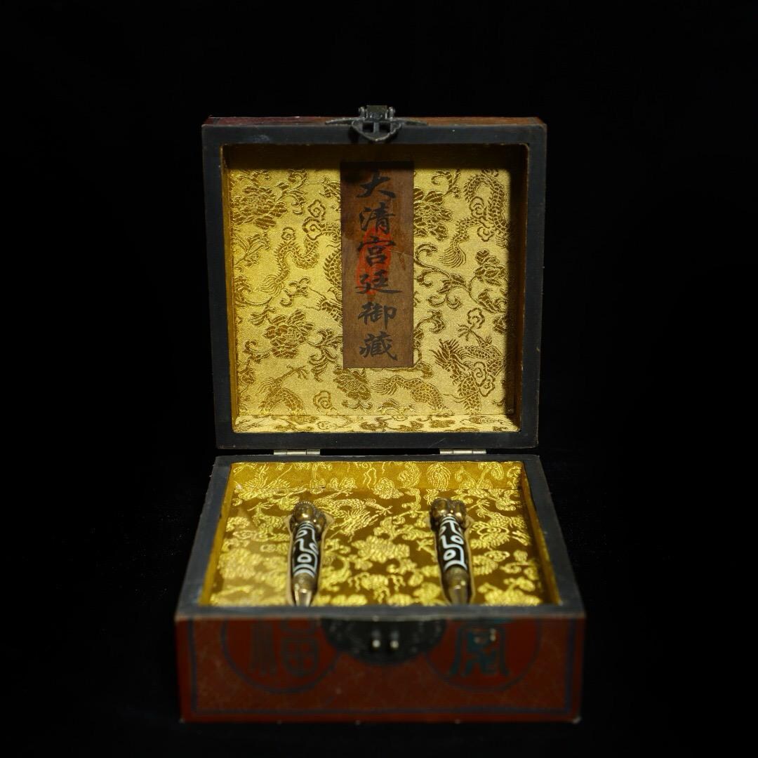A Box of Exquisite and Rare Chinese Antique Handmade Buddhist Dzi Beads ...