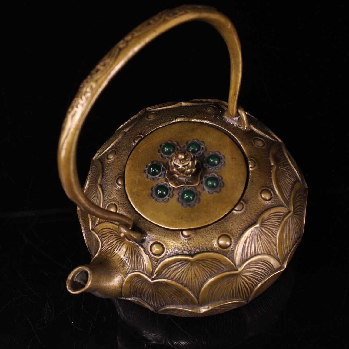 Antique Chinese Teapot Hand-made Inlaid Gemstone Hip Flask - Etsy