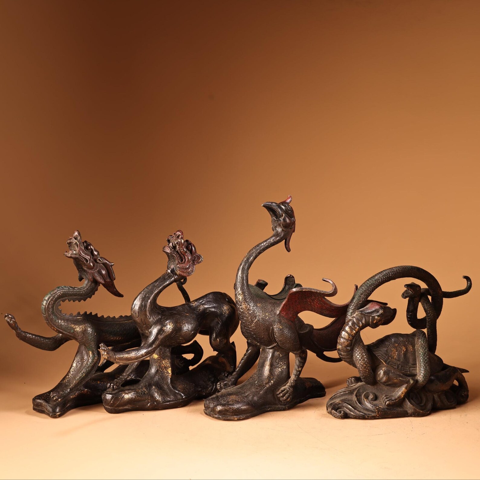 Exquisite Handcrafted Pure Copper High-relief Painted Statues of the ...