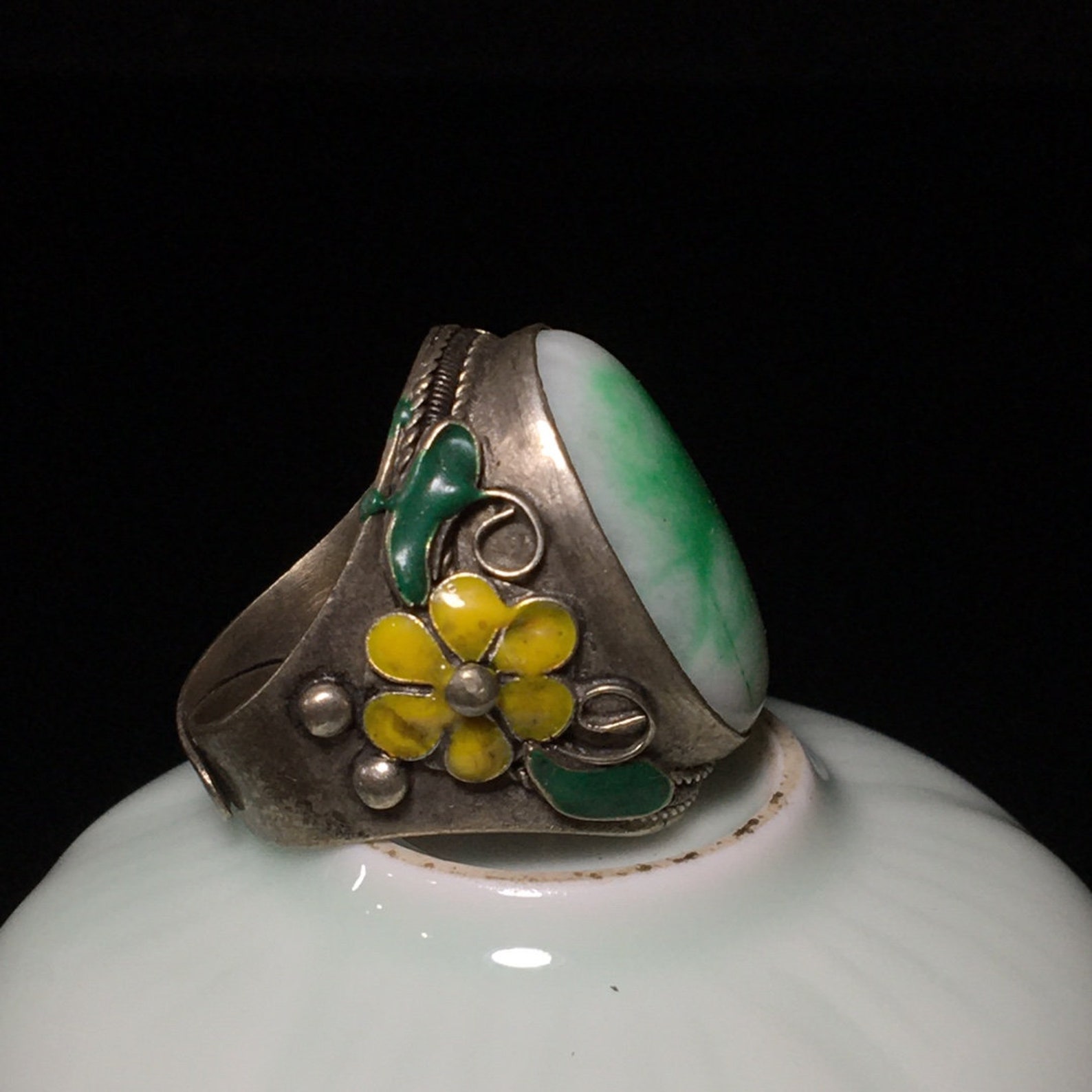 China's Ancient Natural Jade Ring, Pure Handmade, Rare and Precious - Etsy