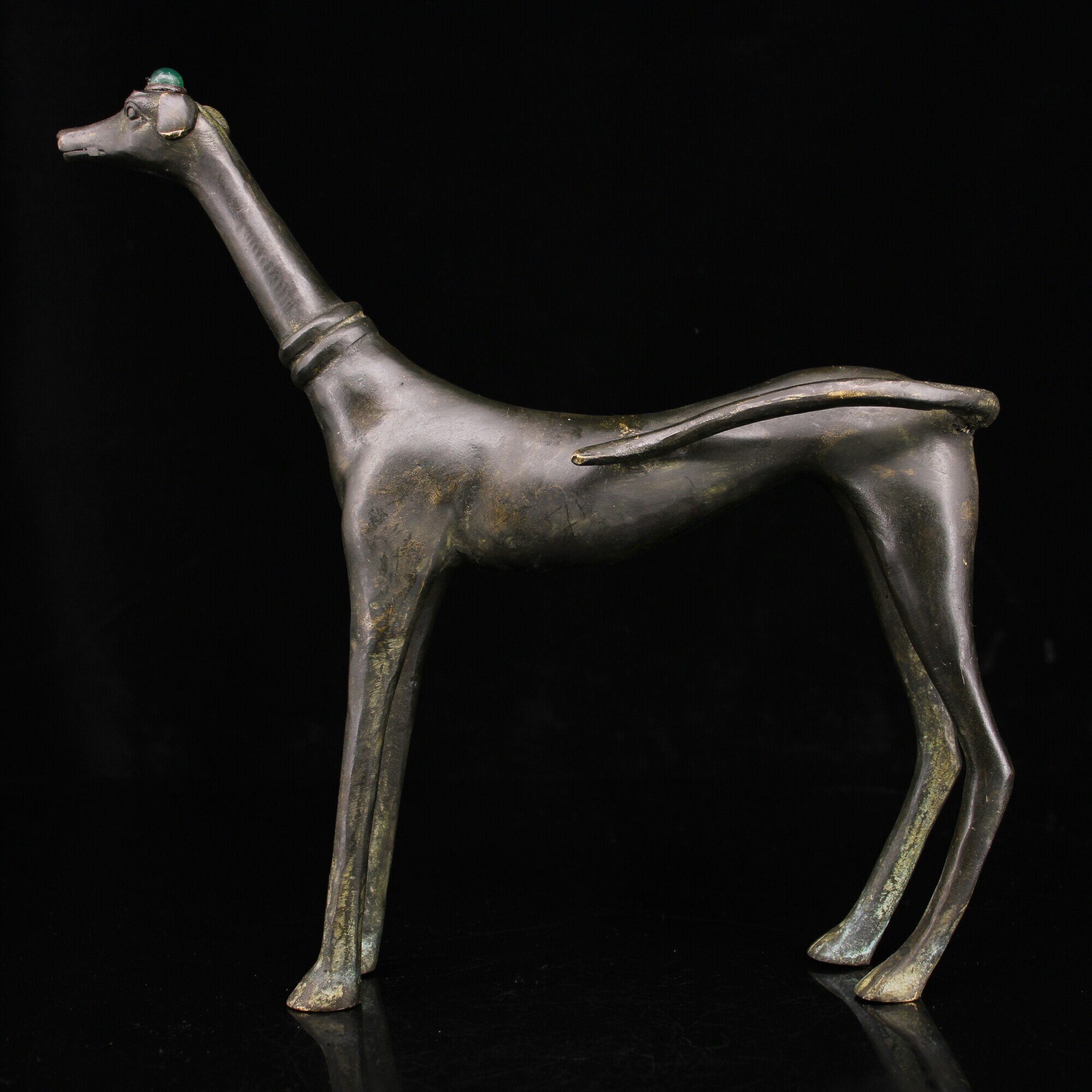 China's ancient pure copper statue the Dog Statue inlaid | Etsy