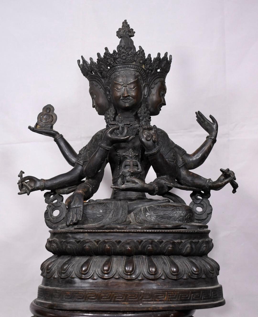 Exquisite Handcrafted Pure Copper Cundi Bodhisattva Statue From Chinese ...