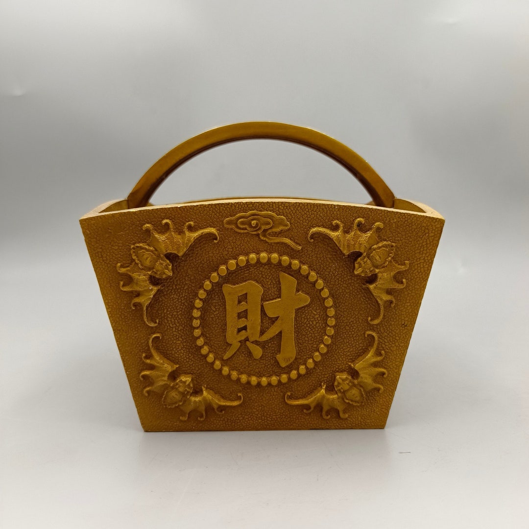 Exquisite and Rare Pure Copper Fortune-enhancing Treasure Bucket ...