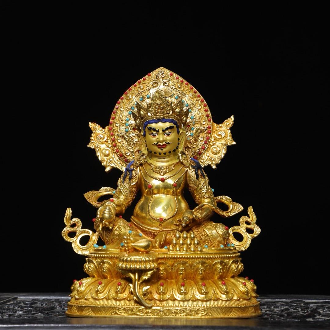 A Rare and Exquisite Handcrafted Chinese Antique Copper Painted Yellow ...