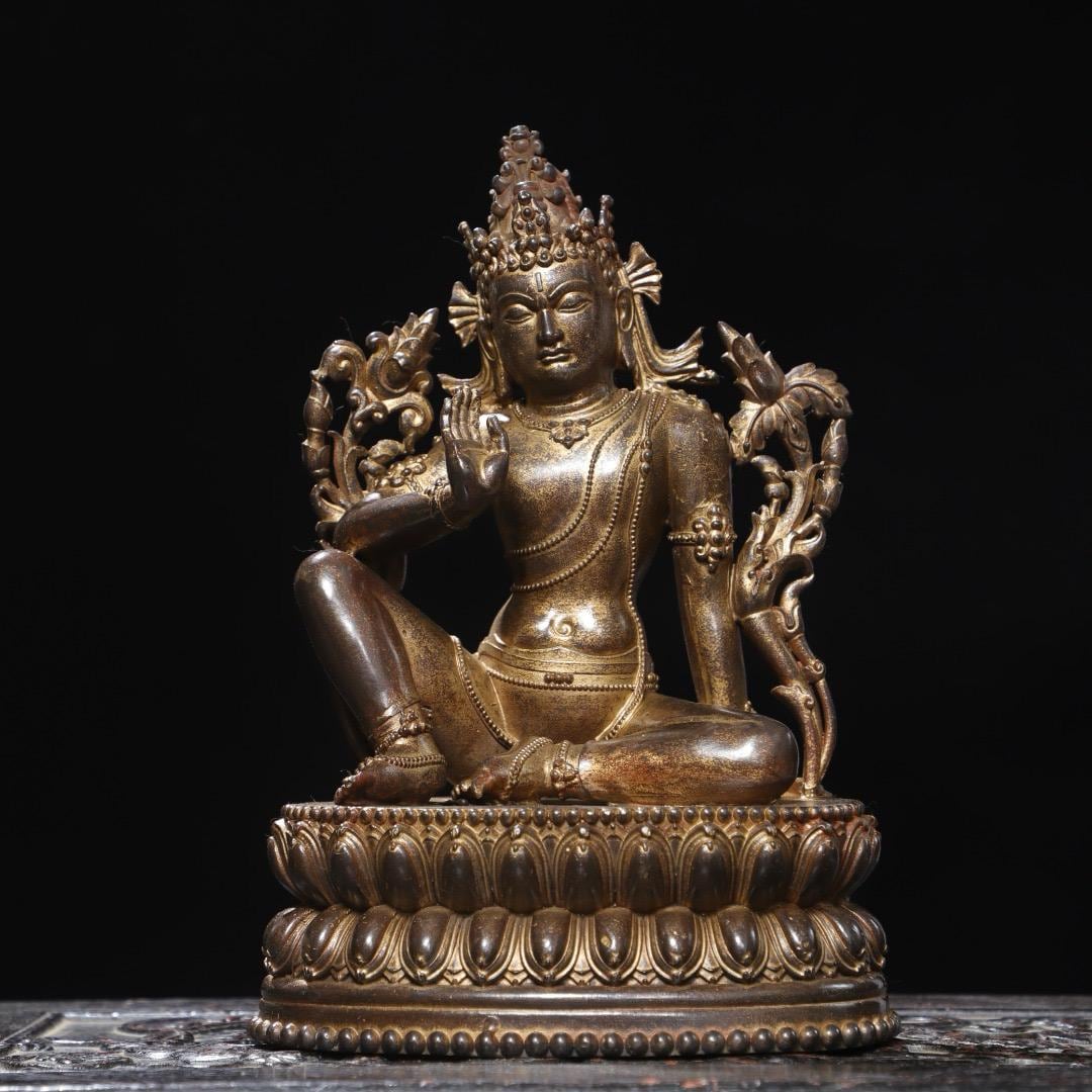 Exquisite and Rare Antique Chinese Handcrafted Bronze Tara Buddha ...