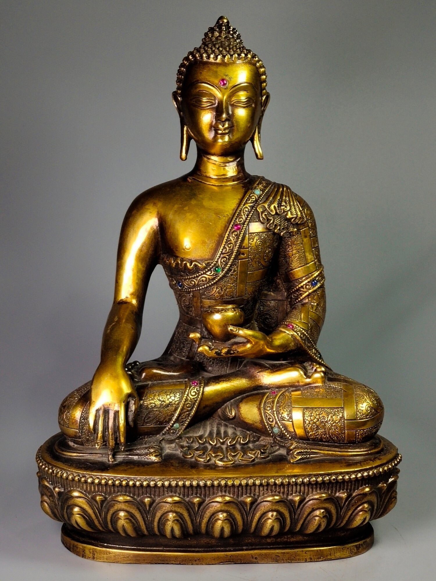 Estatua china antigua de Buda Estatua de Buda cobre puro | Etsy