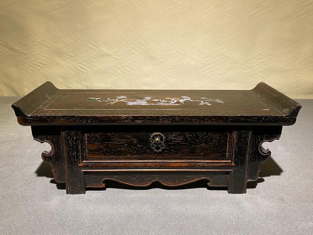 Exquisite and Rare Chinese Antique Rosewood Table Inlaid With Shells ...