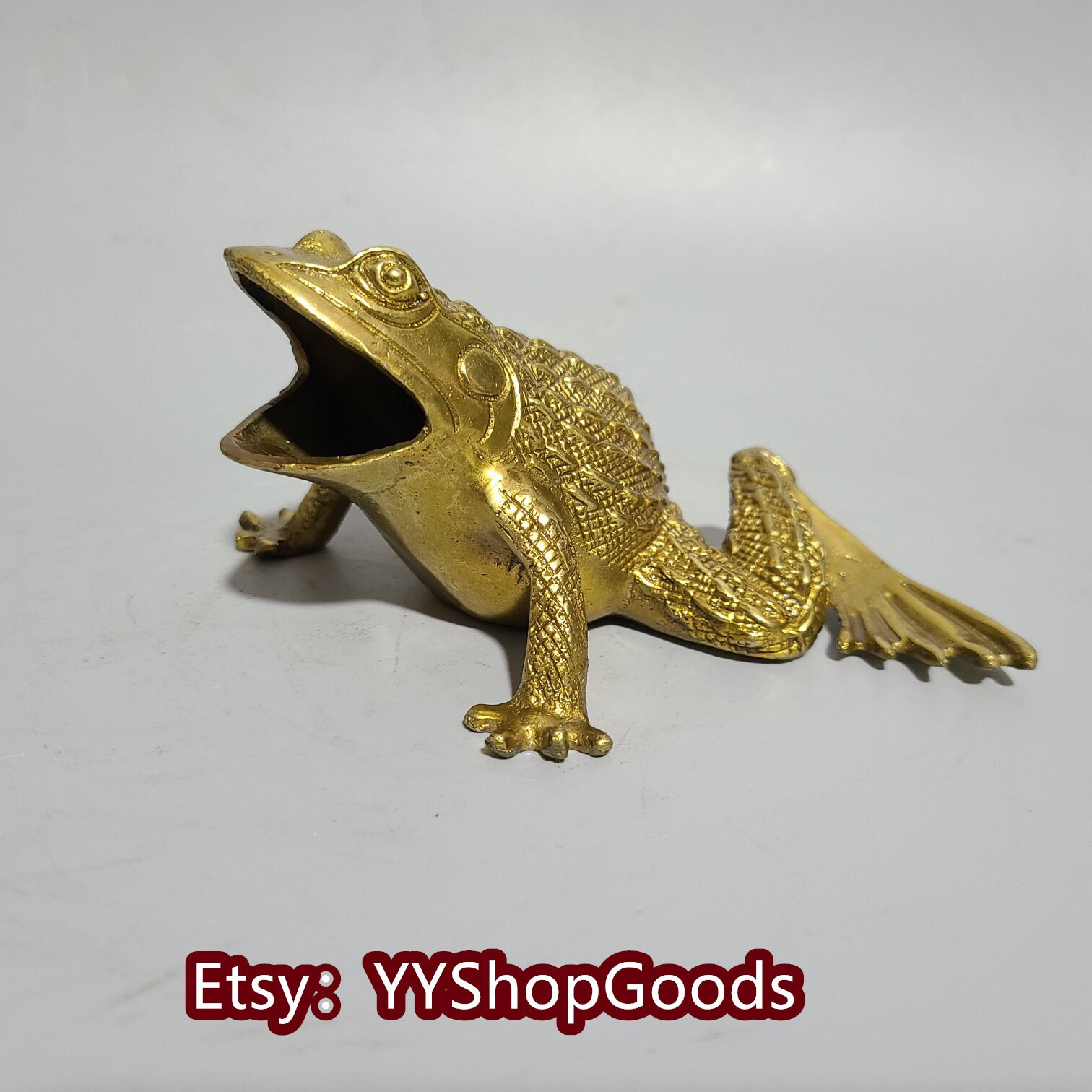 Art & Collectibles Chinese antique handmade pure copper frog quack ...