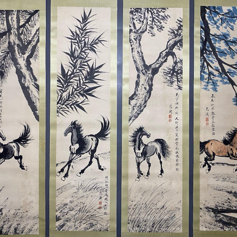 Chinese Ch and Horse Painting - Etsy Canada