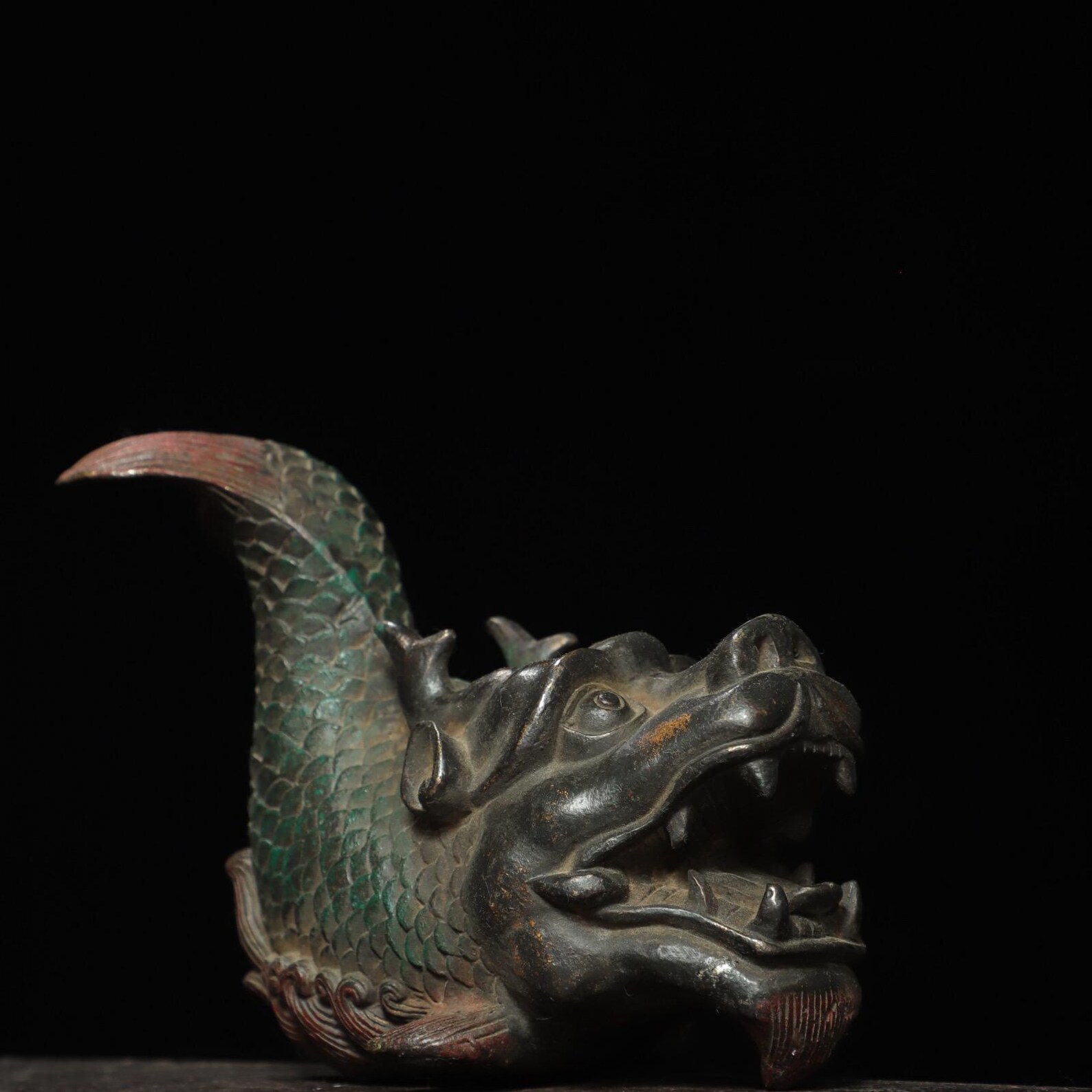 Chinese Antique Handmade Exquisite Rare Pure Copper Rubbing Gold Dragon ...