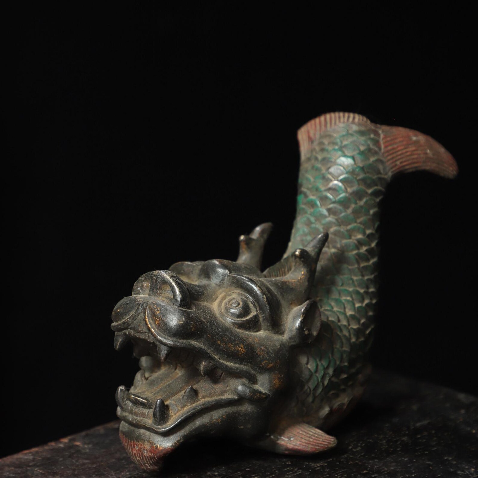 Chinese Antique Handmade Exquisite Rare Pure Copper Rubbing Gold Dragon ...