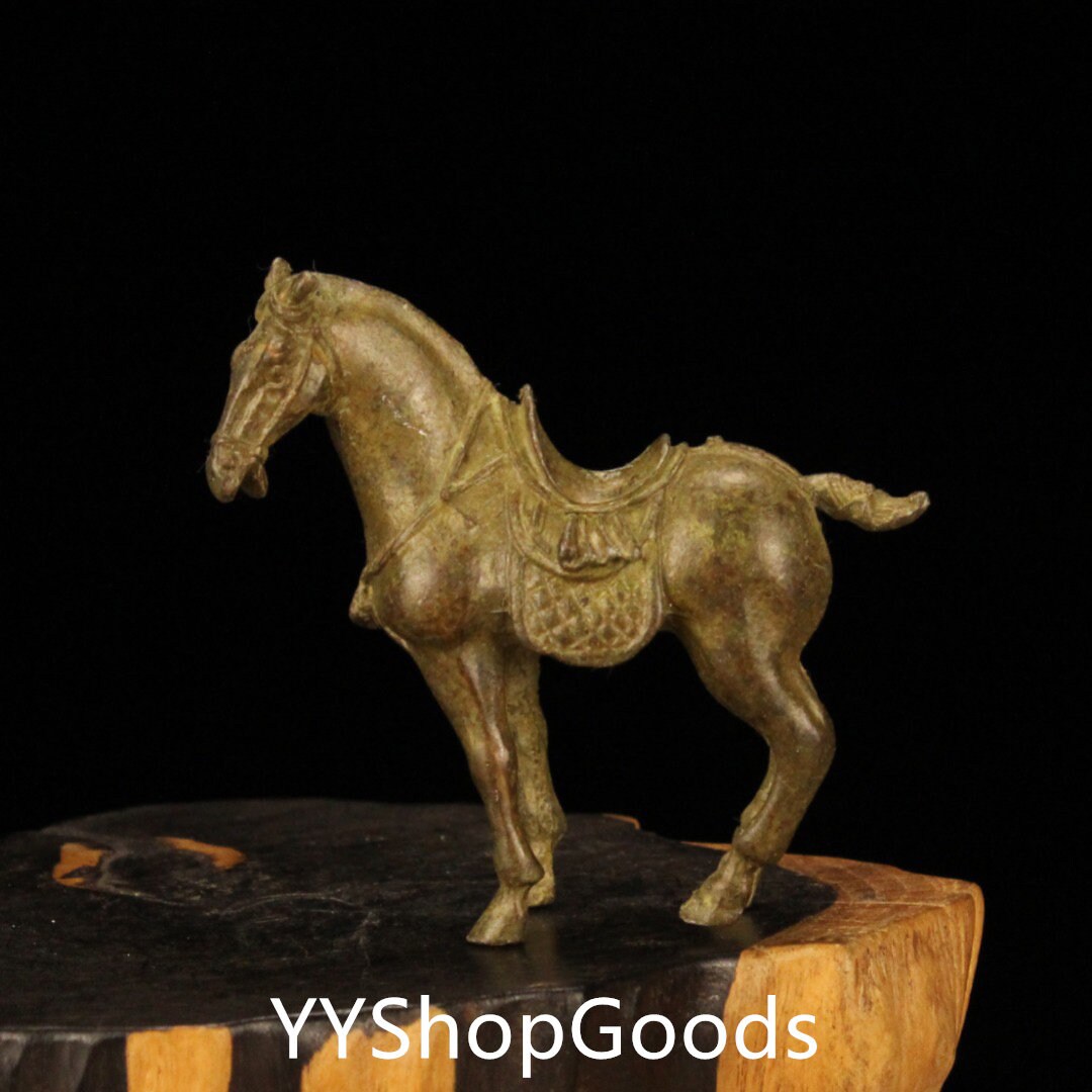 Chinese Antique Collection Handcrafted Exquisite Rare Alloy Tang Horse ...
