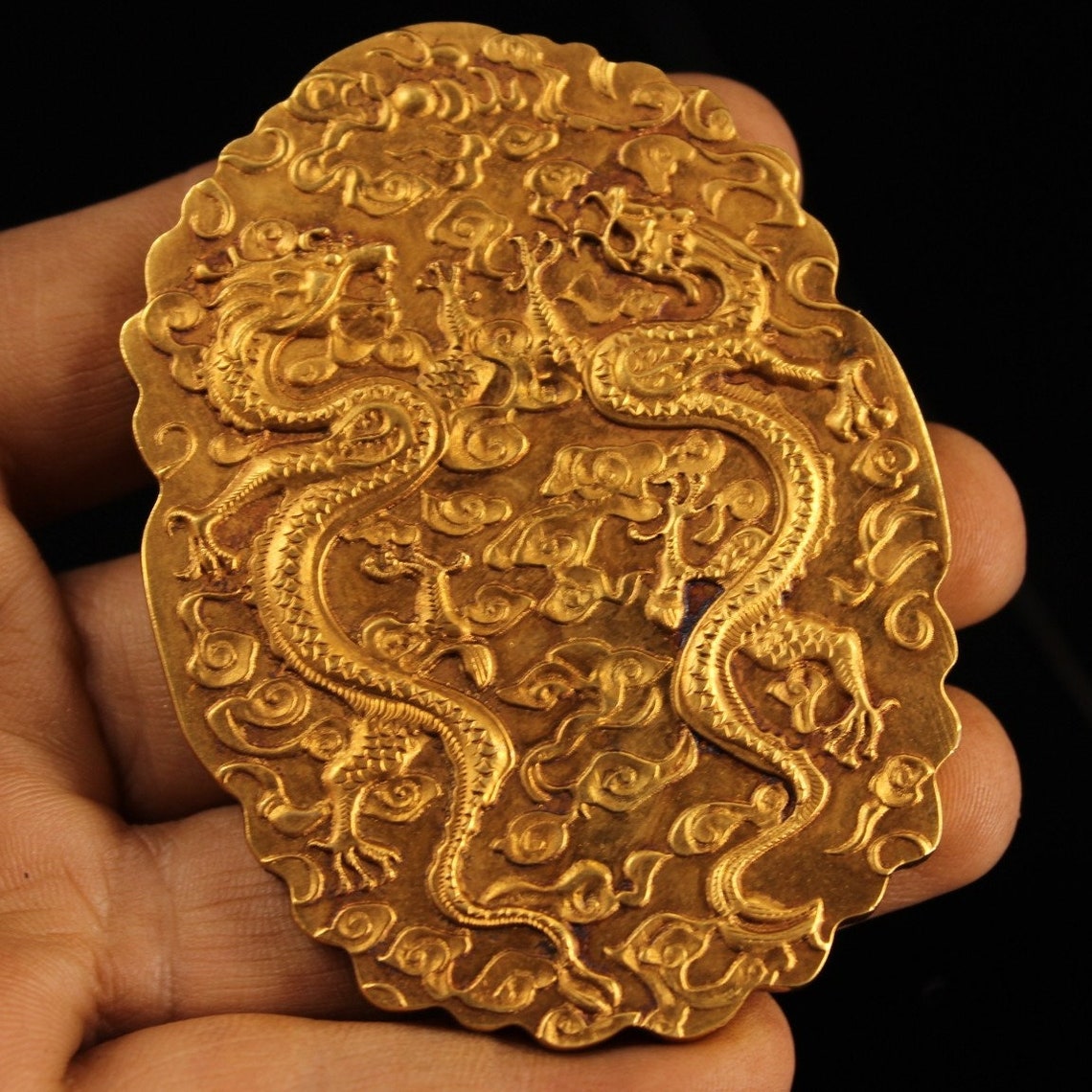 The gold-plated token of the ancient Chinese court hand-made | Etsy
