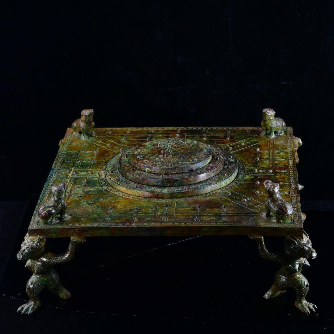 Exquisite and Rare Bronze Compass Statue, Handcrafted From Chinese ...