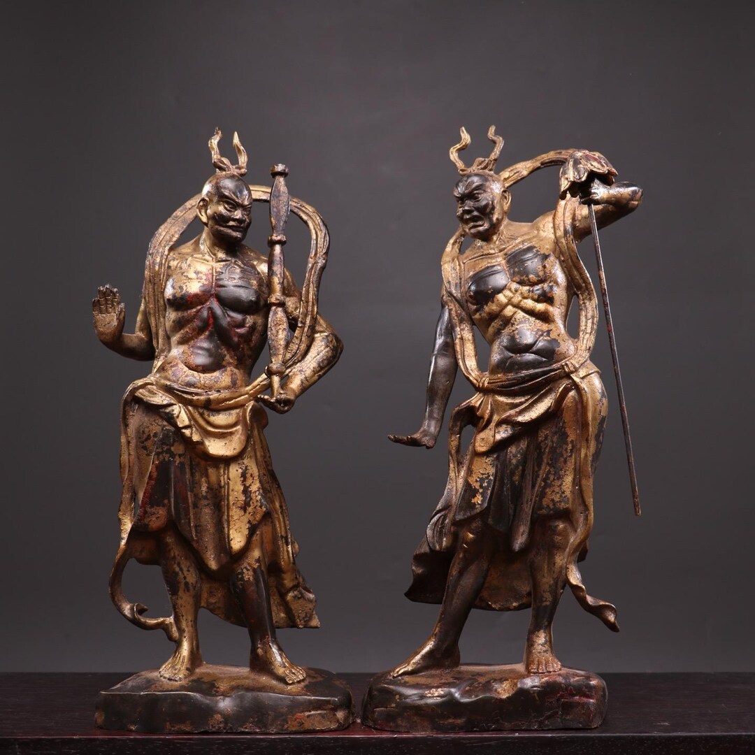 A Rare and Exquisite Handcrafted Chinese Antique Copper Cinnabar Hengha ...