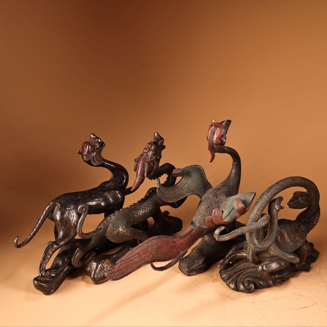 Exquisite Handcrafted Pure Copper High-relief Painted Statues of the ...
