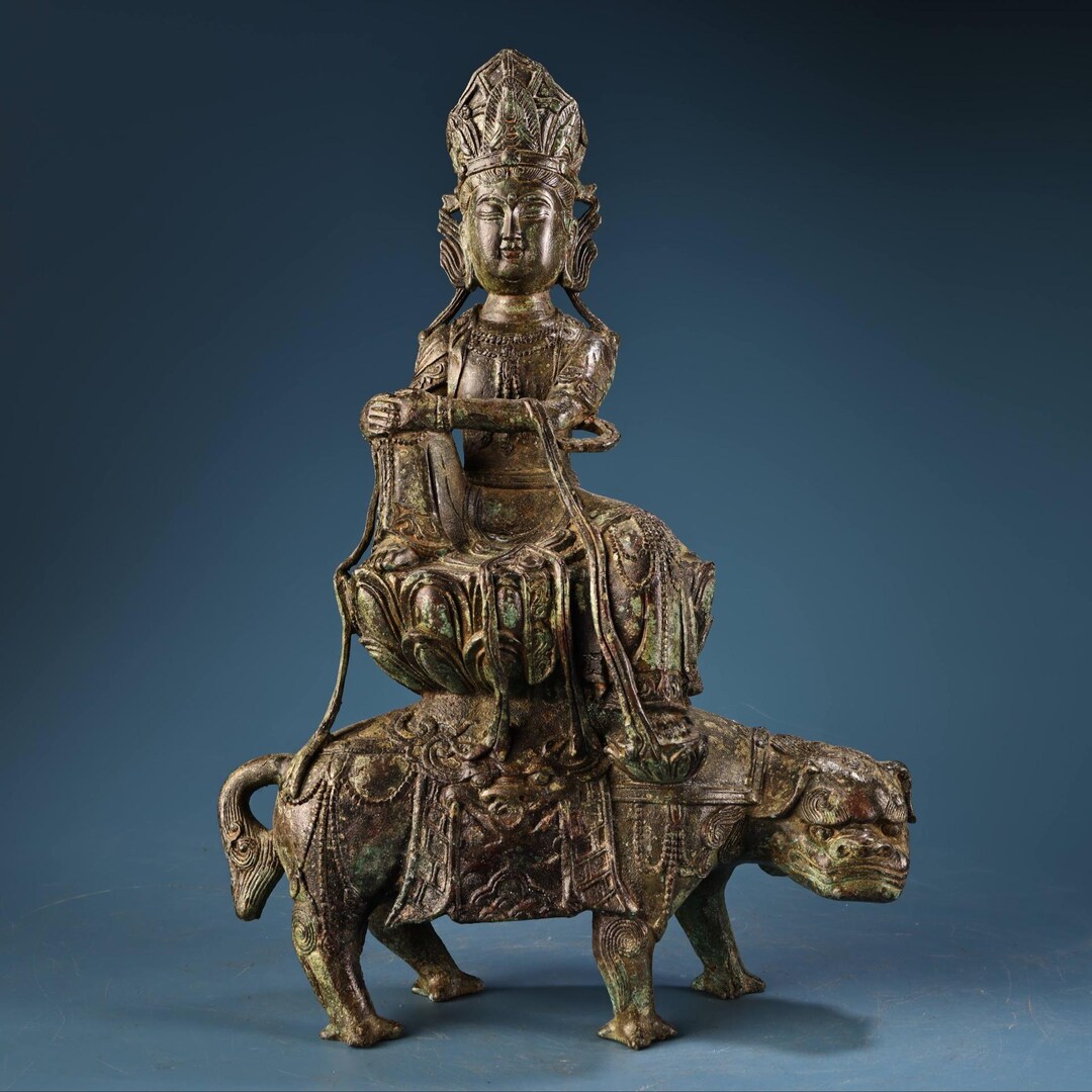 A Chinese Antique, Handcrafted, Exquisite Bronze High Relief Carved ...