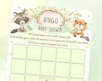 Woodland Baby Shower Game Forest Animals Party Decor | Etsy