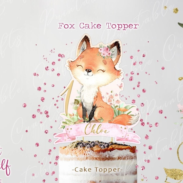 Fox Cake Topper - Etsy