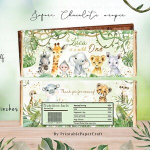 Safari Party Supplies, Safari Animals Chocolate Wrapper, Safari Candy ...