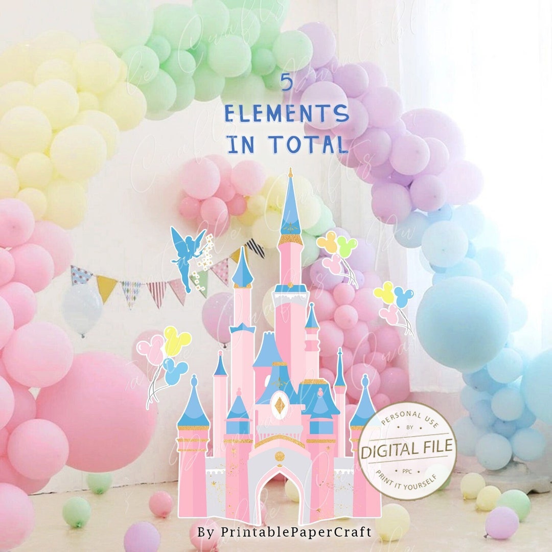Princess Castle Cutout Decor, Magical Birthday Party Supplies, 1st ...
